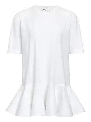 Alaïa Peplum T-shirt - White