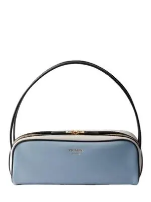 Prada Swing Smooth Leather Shoulder Bag - Blue/white/black