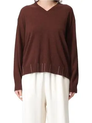 Fabiana Filippi V-neck Long Sleeve Sweater - Red