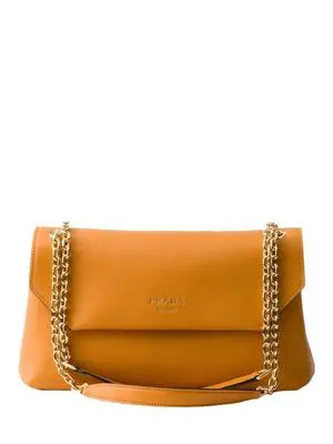 Prada Medium Leather Shoulder Bag - Orange