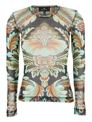 Etro Long-sleeved Printed Top - Multicolor