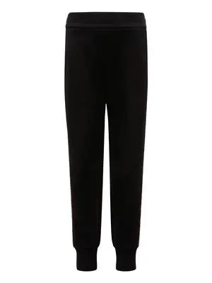 Moncler Tricolor-trimmed Cotton Sweatpants - Black