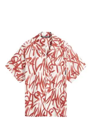 Palm Angels Graffiti-detailed Short-sleeved T-shirt - Red