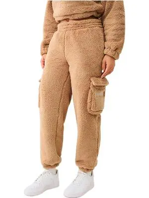 True Religion Sherpa Boyfriend Jogger - Nude