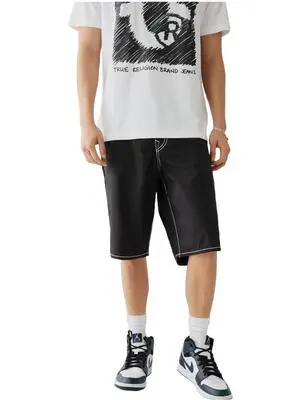 True Religion Wide-leg Beach Shorts - Black