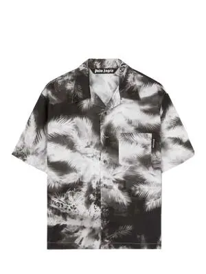 Palm Angels Blueprint Palms Short-sleeved Shirt - Gray