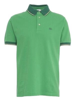 Etro Logo Embroideried Polo Shirt - Green