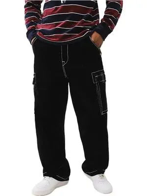 TRUE RELIGION BRAND JEANS True Religion Velvet Big T Cargo Baggy Pants