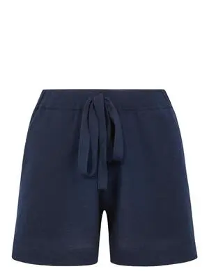 P.a.r.o.s.h Fine-knit Mini Shorts With Drawstring Waist - Navy Blue