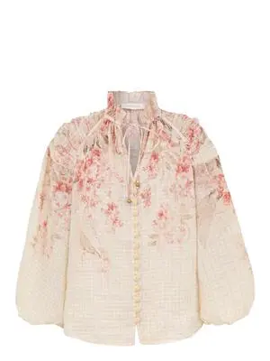 Zimmermann Illuminate Billow Blouse - Nude