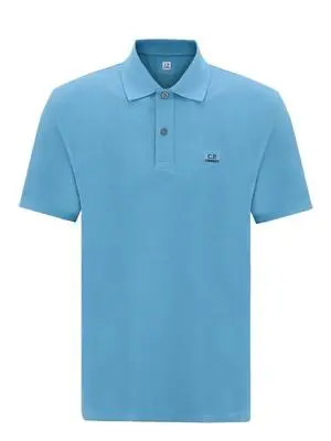 C.P. COMPANY Small-logo Polo Shirt - Blue