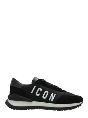 Dsquared2 Icon Logo Printed Low-top Sneakers - Black