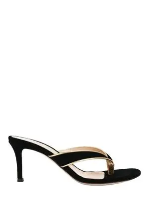 GIANVITO ROSSI Thong Stiletto Mules - Black