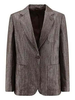 BRUNELLO CUCINELLI Brunello Cucinelli Lurex Buttoned Blazer