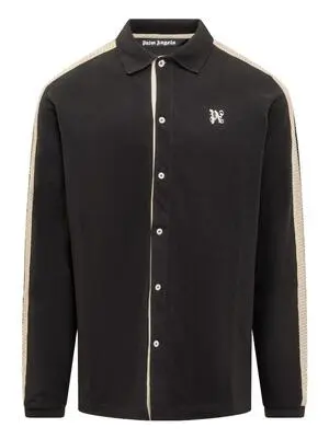 Palm Angels Long-sleeved Button-up Shirt - Black