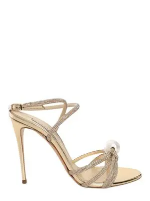 Casadei 100mm Julia Labuan Sandals - Gold