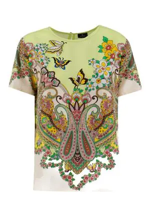 Etro Paisley Printed T-shirt - Nude