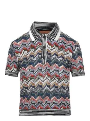 MISSONI Missoni Embroidered Lace Short Sleeve Polo