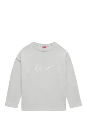 Kenzo Embroidered Long Sleeve T-shirt - White