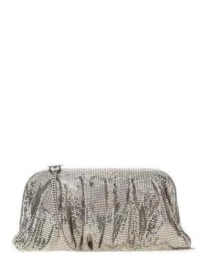 Benedetta Bruzziches Metal Clutch With Chain Strap - Silver