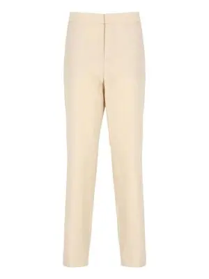 Fabiana Filippi Cropped Trousers With Side Light Details - Nude