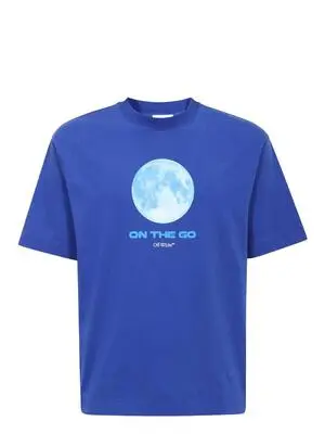 Off-White Moon Printed Crewneck T-shirt - Blue