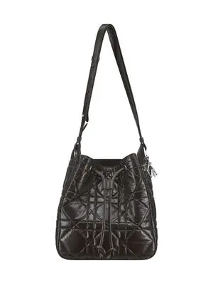 Dior Medium D-motion Hobo Bucket Bag - Black