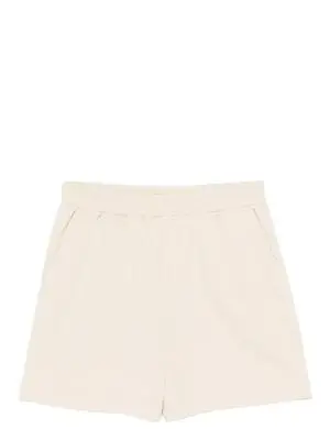 TWINSET Elastic Waistband Shorts With Side Pockets - White