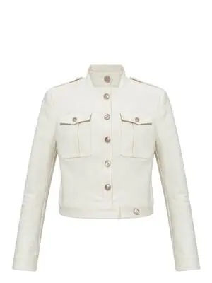 TOM FORD Cropped Jacket With Flap Pockets - Cream
