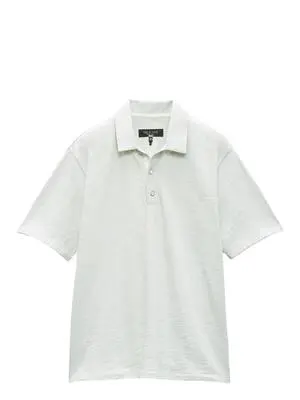 Rag & Bone Short-sleeved Polo Shirt - Light Cyan