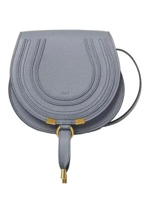 Chloé Small Marcie Leather Saddle Bag - Gray