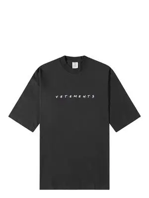 Vetements Friendly Logo-print Cotton T-shirt - Black