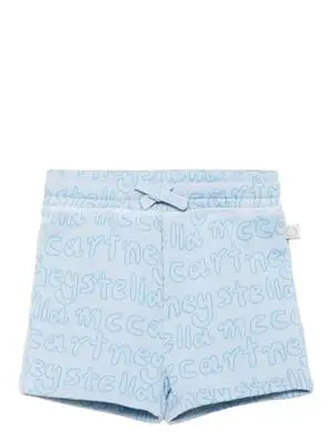Stella McCartney Logo Print Shorts - Blue
