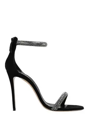 Casadei Scarlet Stratosphere 100mm Crystal-embellished Sandals - Black