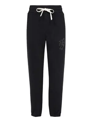 Palm Angels Palm Printed Drawstring Pants - Black