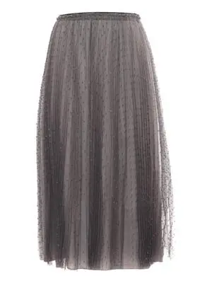 Red Valentino Dotted Tulle Skirt - Black