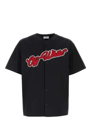 Off-White Logo Detailed Short-sleeved Shirt - Black