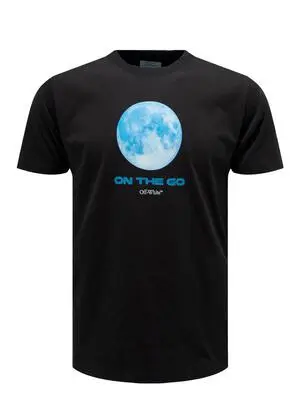 Off-White On The Go Moon Cotton T-shirt - Blue