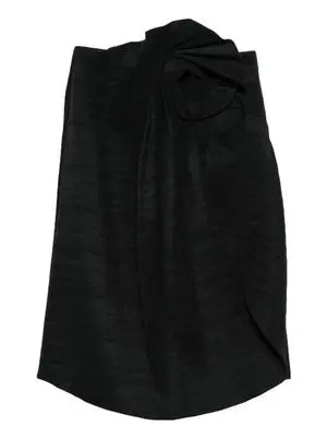 Magda Butrym Floral Knot Midi Skirt - Black