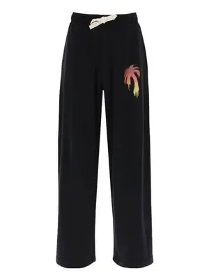 Palm Angels I Love Pa Drawstring Wide-leg Track Pants - Black