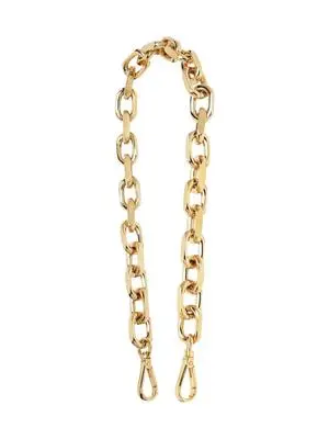 Fendi Gold-coloured Metal Shoulder Strap With Double Clip Chains - Nude