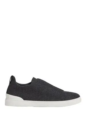 Zegna Triple Stitch Sneakers - Dark Gray