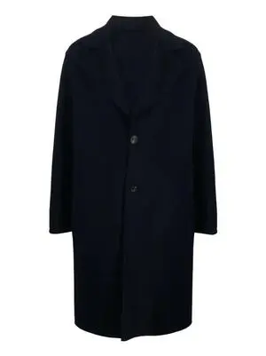 LARDINI Long Sleeve Single-breasted Coat - Black