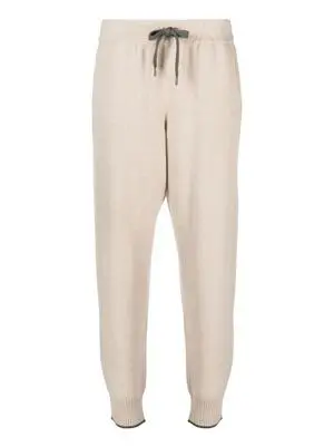 Brunello Cucinelli Knitted Drawstring Trousers - Light Brown