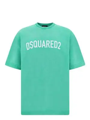 Dsquared2 Drop-shoulder Cotton T-shirt - Green