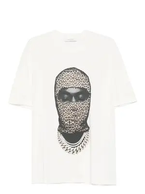 IH NOM UH NIT Ih Nom Uh Nit Leopard Mask Printed Crewneck T-Shirt White