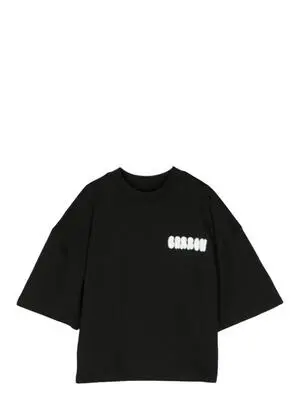 BARROW Rhinestone Embellished Logo-print T-shirt - Black