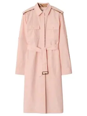 Burberry Cotton Poplin Shirt Dress With Belt - Flora