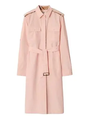 Burberry Cotton Poplin Shirt Dress With Belt - Flora