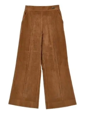 Monnalisa Wide-leg Corduroy Trousers - Brown